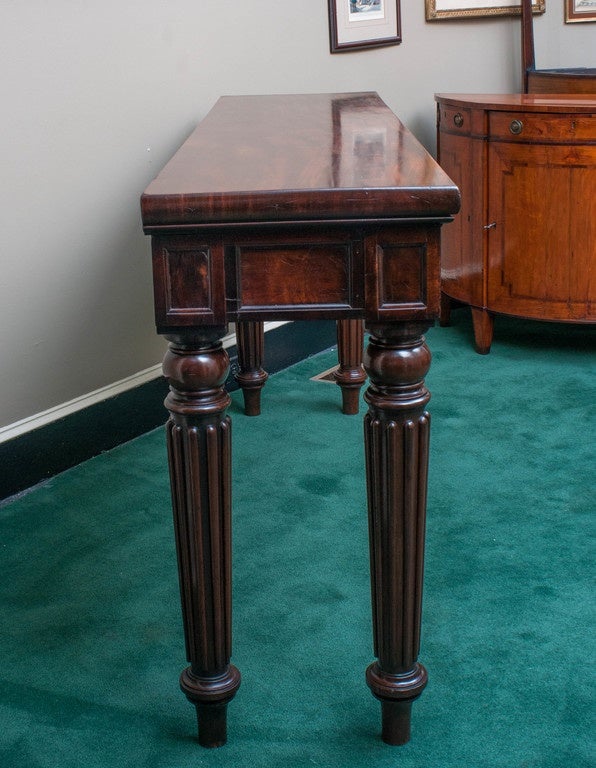 Mahogany Regency Long Console Table at 1stDibs