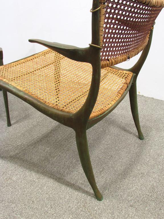 Pair of Dan Johnson Bronze Gazelle Chairs at 1stDibs