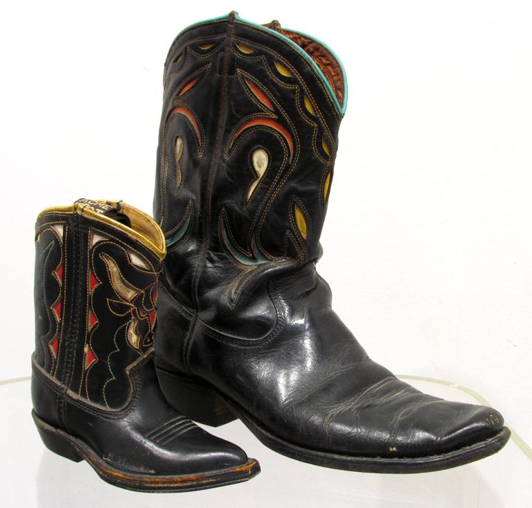 Salesman Sample Miniature Cowboy Boots at 1stDibs
