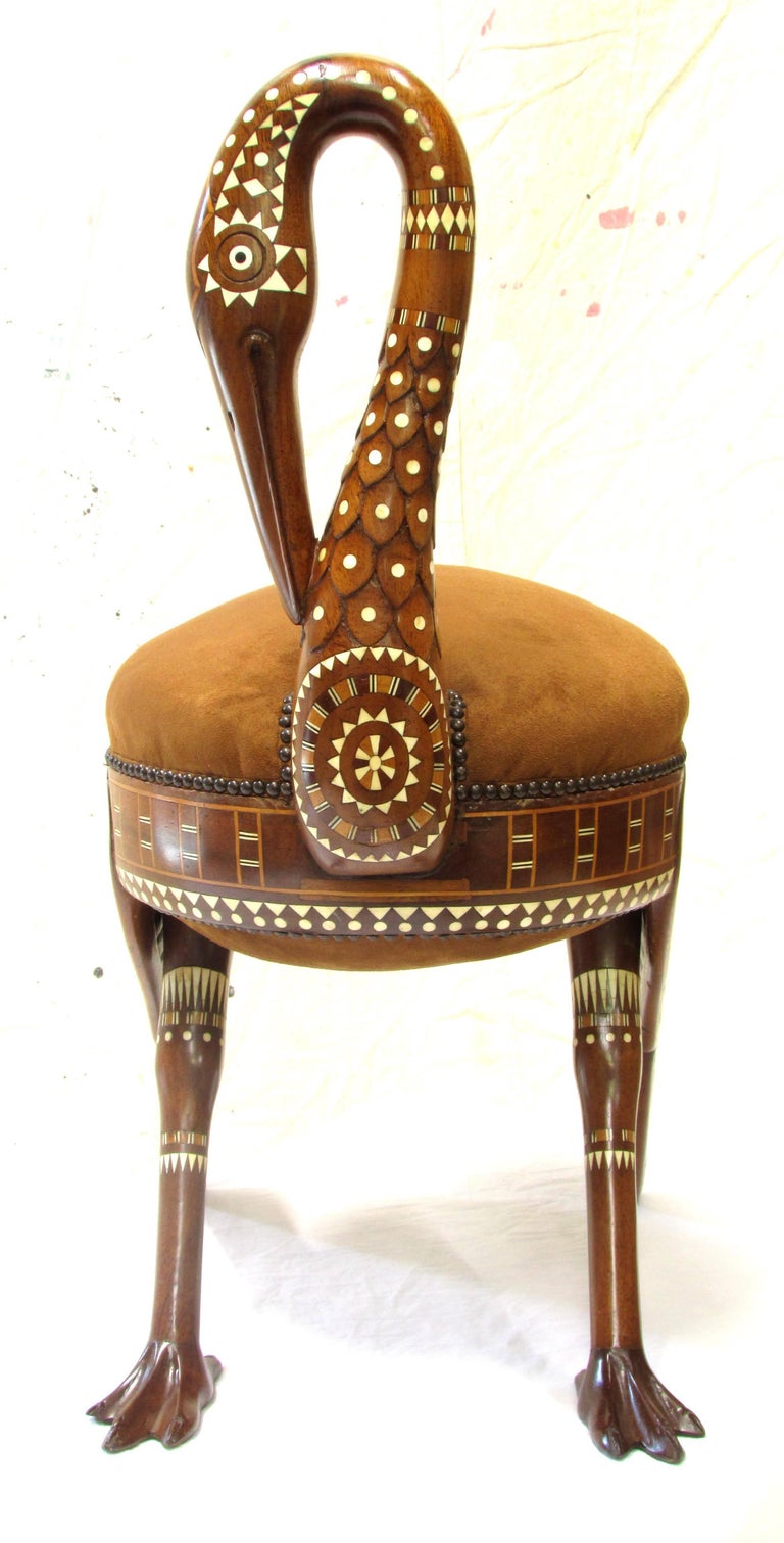 Egyptian Revival Ibis Stool at 1stDibs