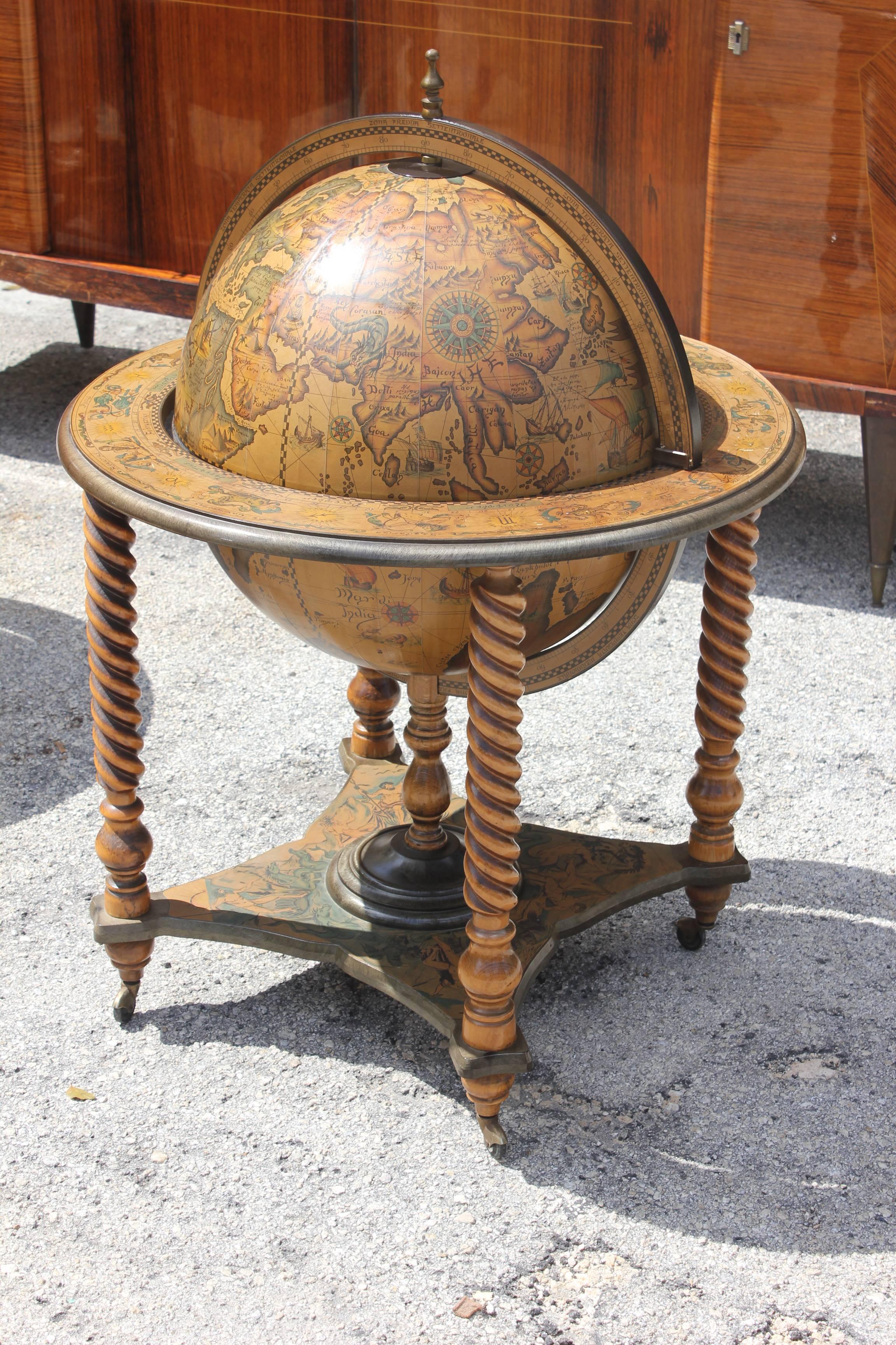French Mid-Century Modern World Globe Bar, circa 1960s at 1stDibs ...