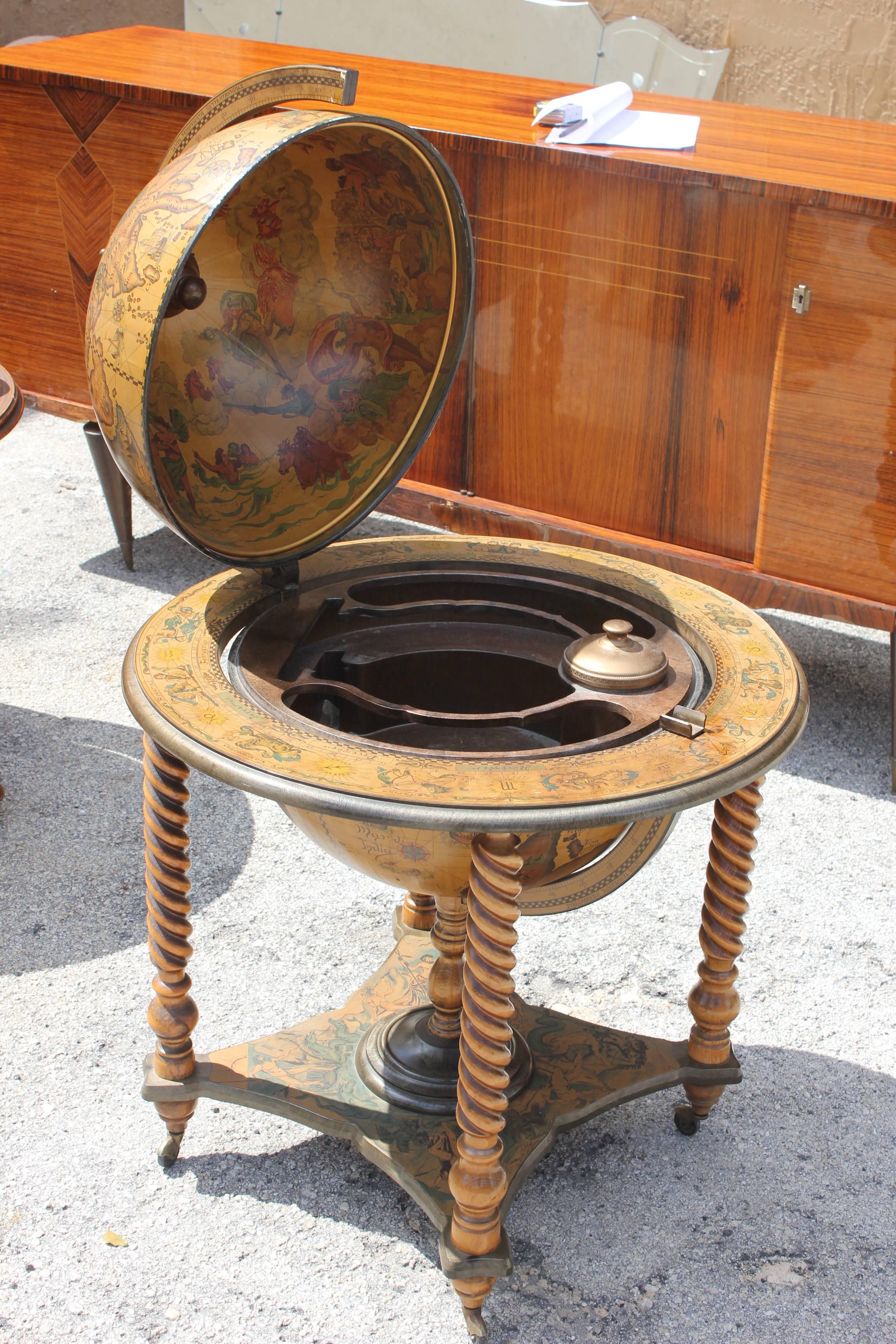 French Mid-Century Modern World Globe Bar, circa 1960s at 1stDibs ...