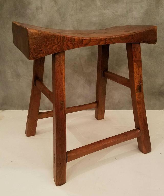 Antique Chinese Ming Style Hardwood Stool For Sale at 1stDibs