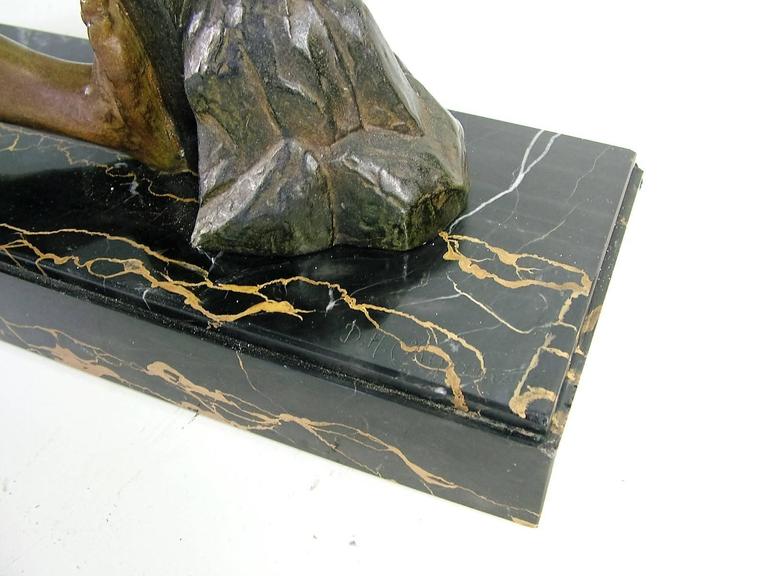 D. H. Chiparus "L'Age du Bronze" Bending Bar Man, Large size at 1stdibs