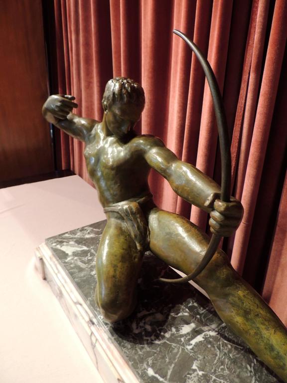 Art Deco Sculpture of a powerful "Archer" at 1stDibs