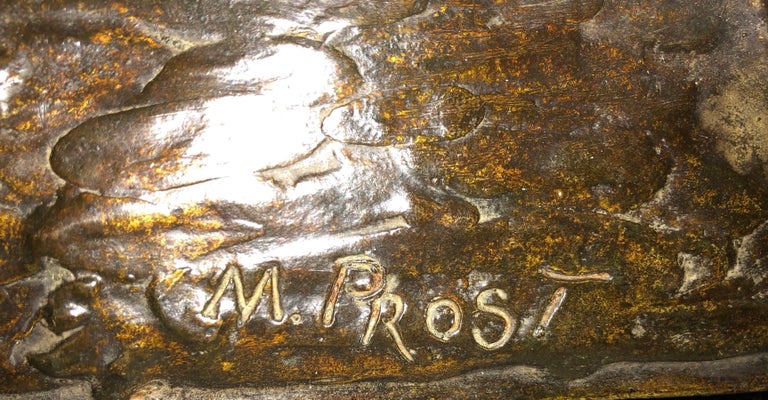 French Art Deco Lioness Large Bronze Sculpture by Maurice Prost at 1stDibs