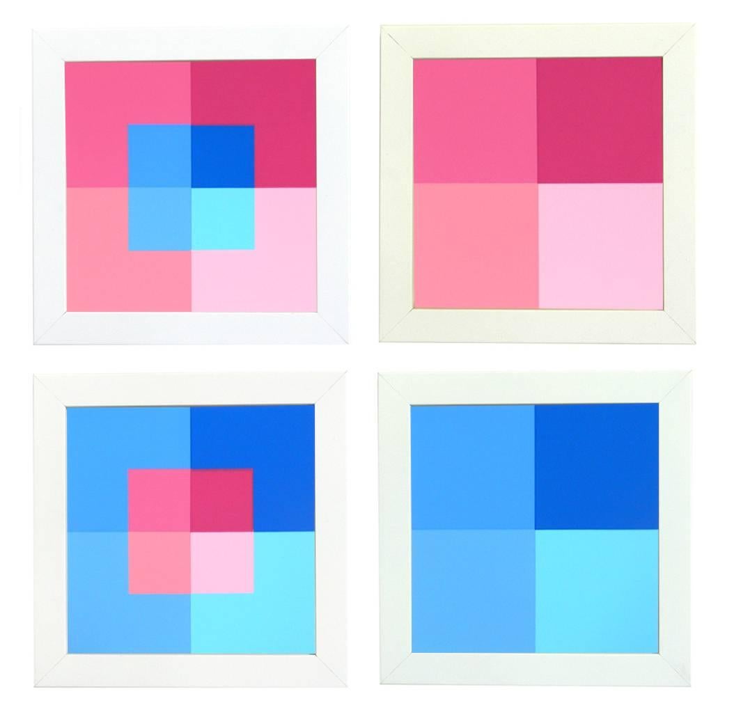Josef Albers Suite of Four Abstract Lithographs from Interaction of ...