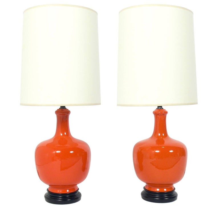 Orange Glass Base Lamps