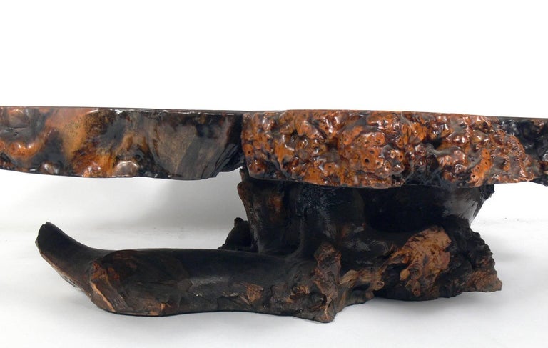 Burlwood and Resin Coffee Table at 1stDibs