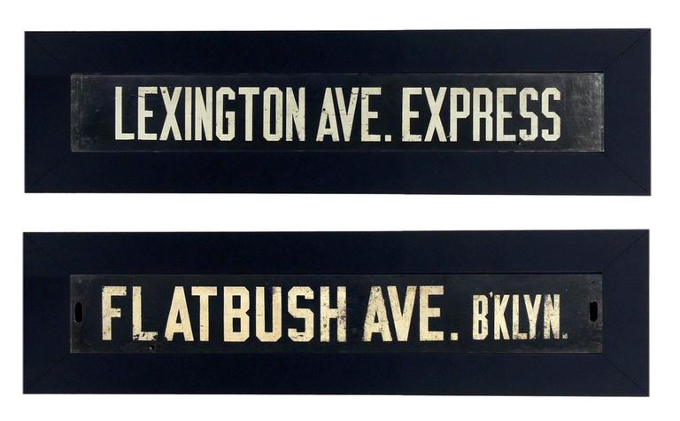 Selection of 1950s NYC Bus Signs at 1stDibs
