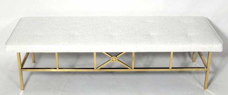Elegant Modern Brass Bench at 1stDibs