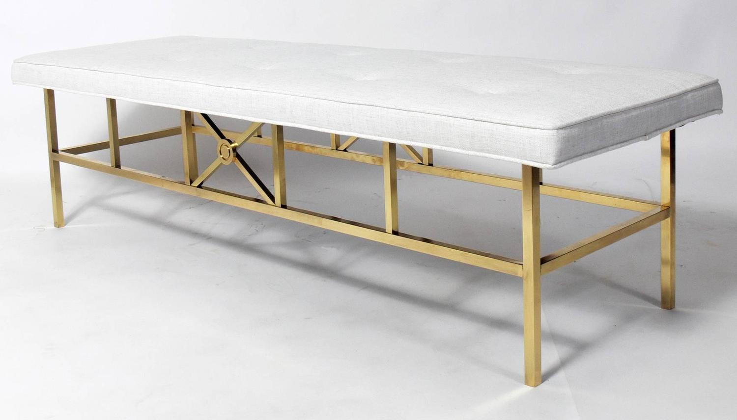 Elegant Modern Brass Bench For Sale at 1stdibs