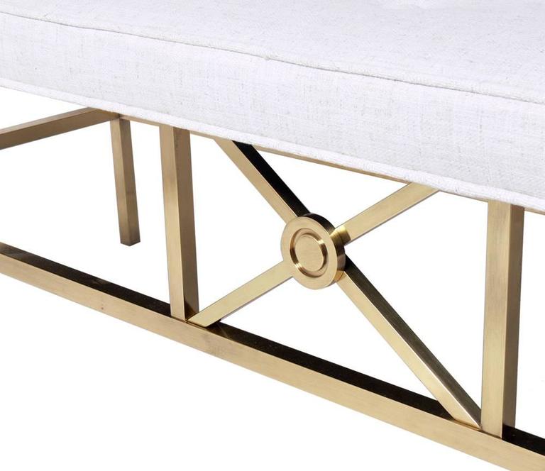 Elegant Modern Brass Bench at 1stDibs