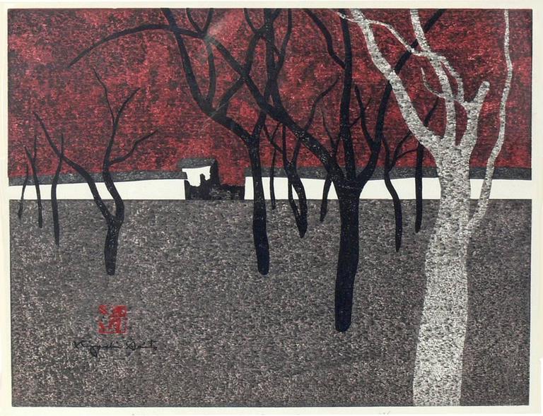 Collection of Three Japanese Woodblock Prints by Kiyoshi Saito at 1stDibs