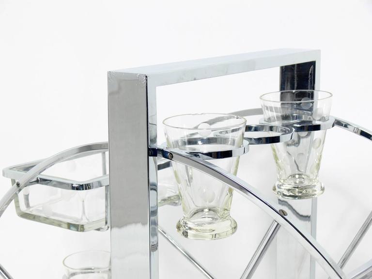 Art Deco Ferris Wheel Cocktail Server Attributed to Norman Bel Geddes ...
