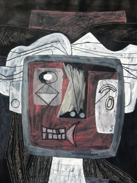 Large Abstract Watercolor Painting by Byron Browne at 1stDibs