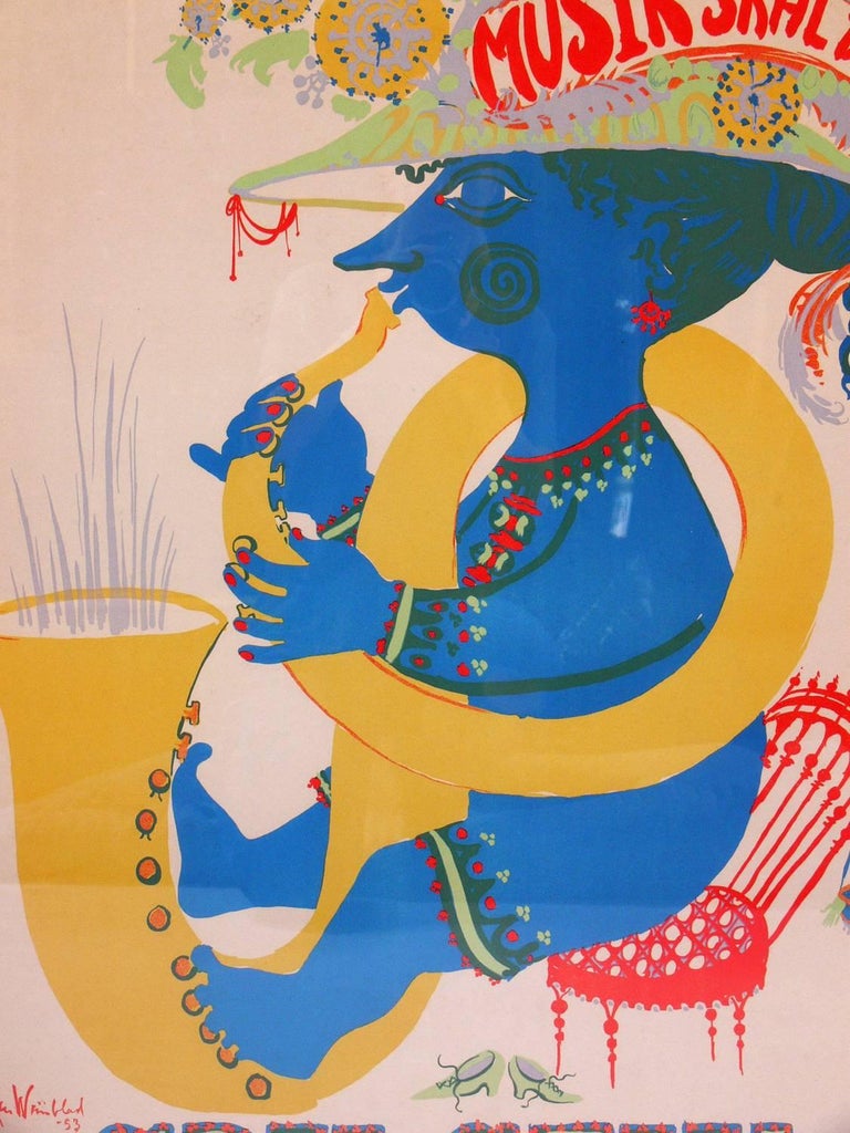 Vibrant Color Lithographs by Bjorn Wiinblad For Sale at 1stdibs