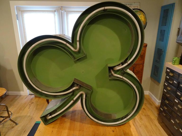Neon Shamrock Sign at 1stDibs