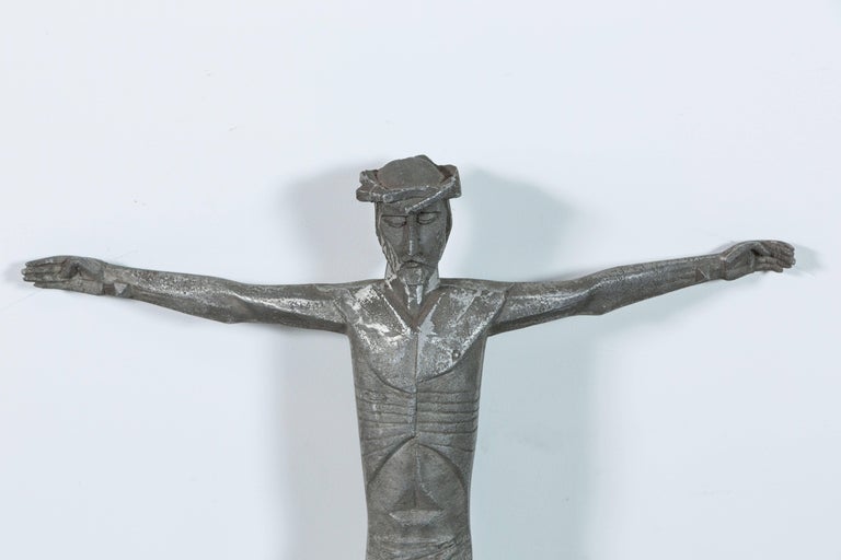Abstract Cubist Iron American Church Crucifix For Sale at 1stDibs