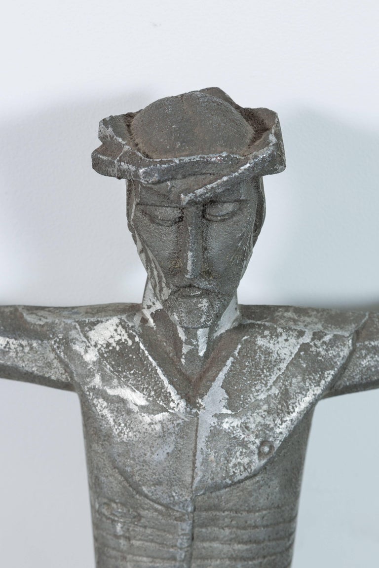 Abstract Cubist Iron American Church Crucifix For Sale at 1stDibs
