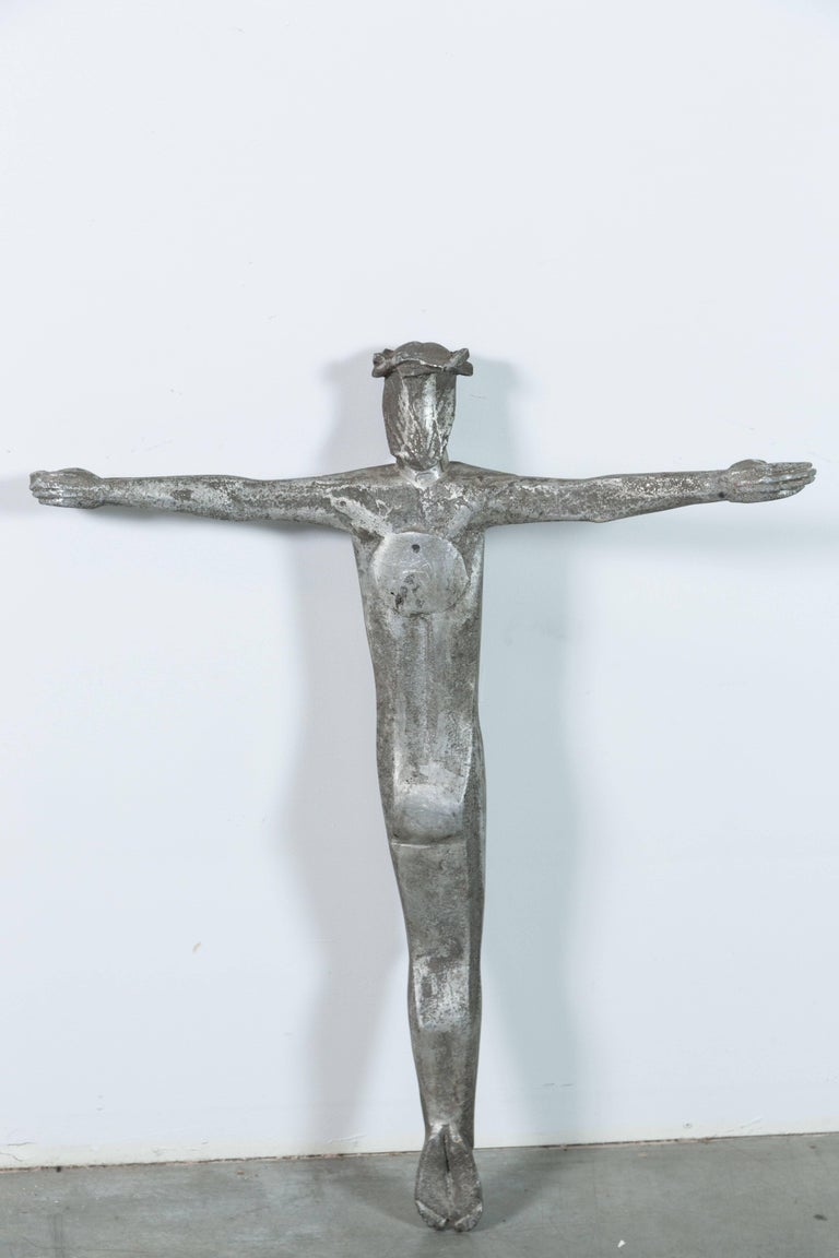 Abstract Cubist Iron American Church Crucifix For Sale at 1stDibs