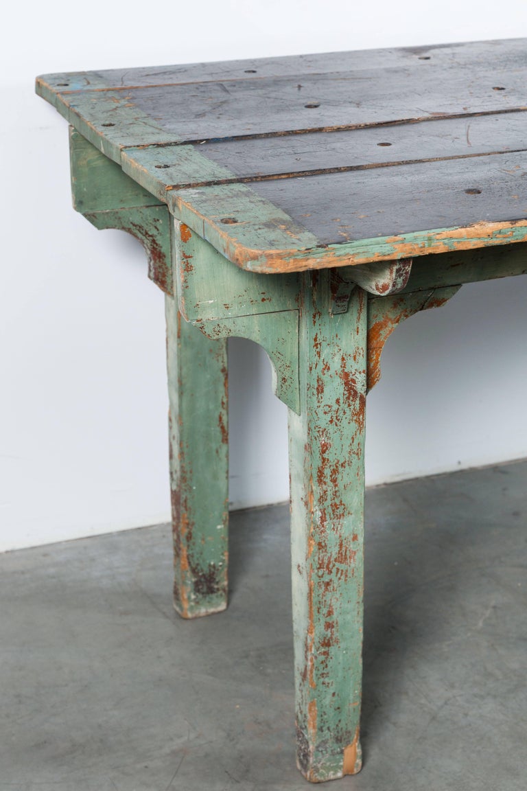 Vintage American General Store Counter Table with Drawer Original Paint ...