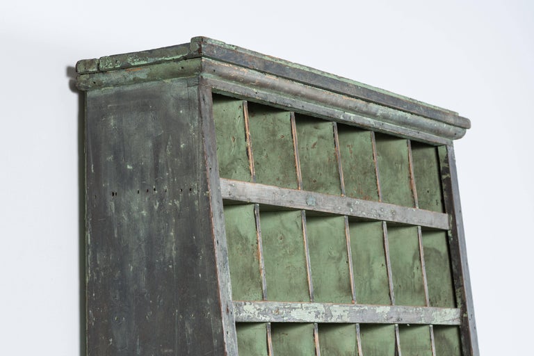 Tall Apple Green General Store Cubby Vintage Hardware at 1stDibs