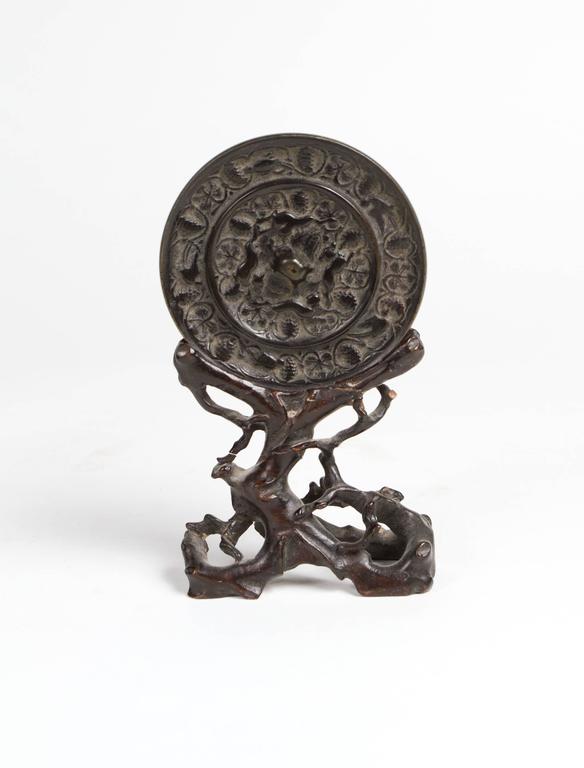 Bronze Archaic Style Chinese Mirror For Sale at 1stDibs