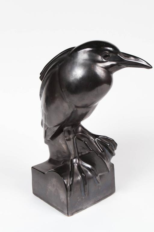 Whimsical Black Raven Ceramic Sculpture by Robert Hainard at 1stDibs ...