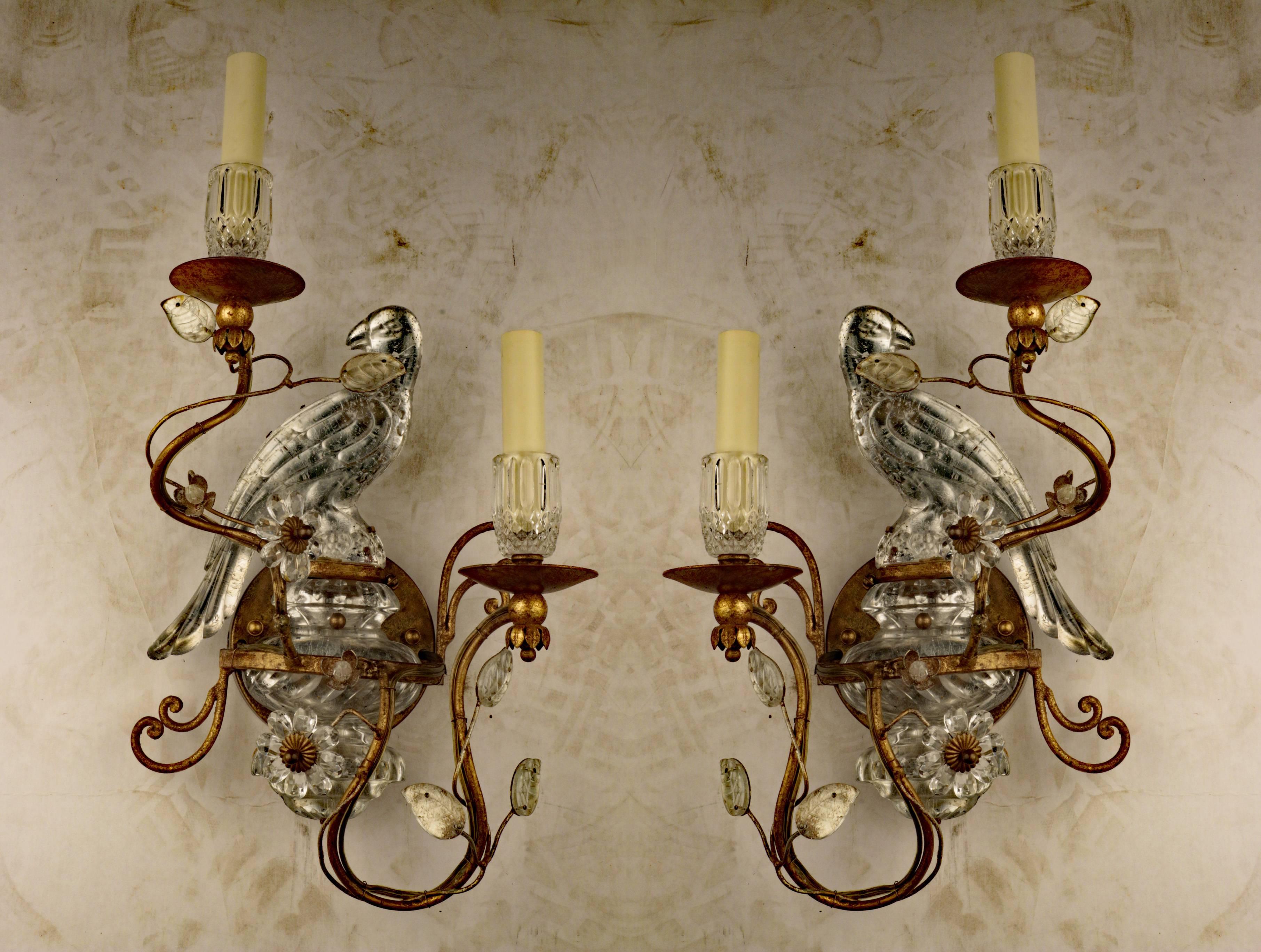 Pair of Bagues Style Parrot Wall Sconces at 1stDibs | bagues sconces ...