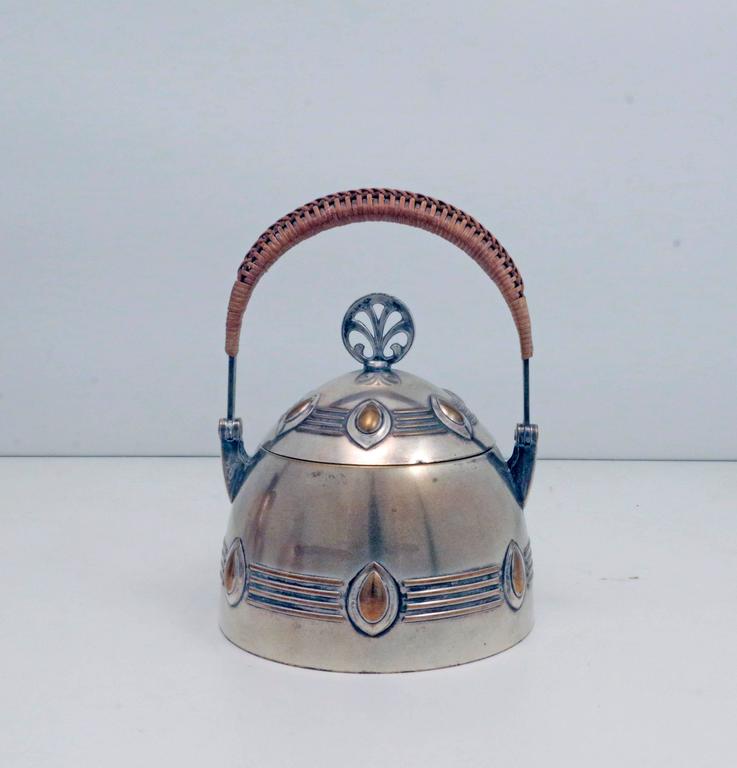 Unusual and Stylish Art Deco WMF Three-Piece Tea Service at 1stdibs