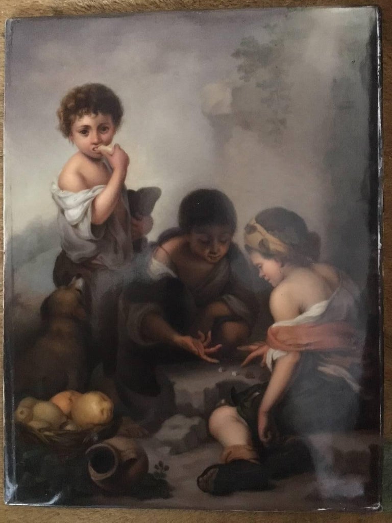 KPM Plaque of Boys Playing Dice after Murillo For Sale at 1stDibs ...
