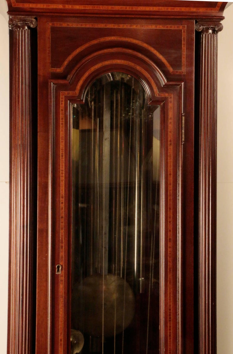 American Sheraton Style Longcase Clock at 1stDibs