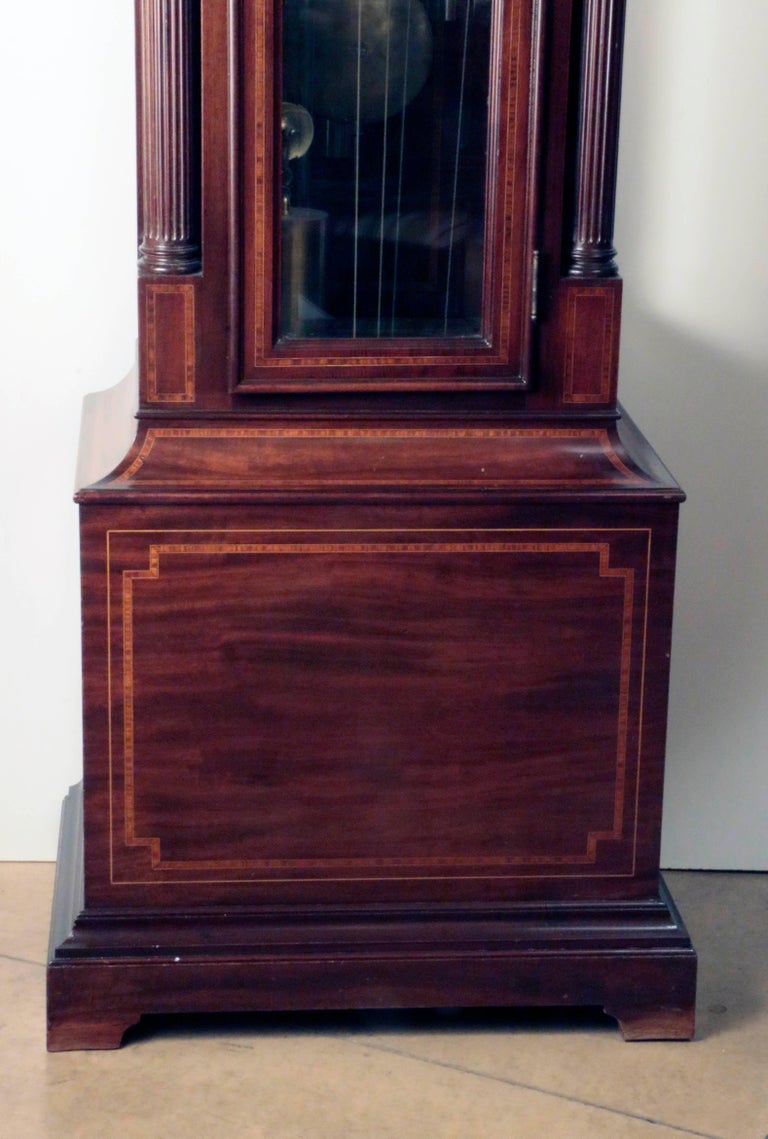 American Sheraton Style Longcase Clock at 1stDibs