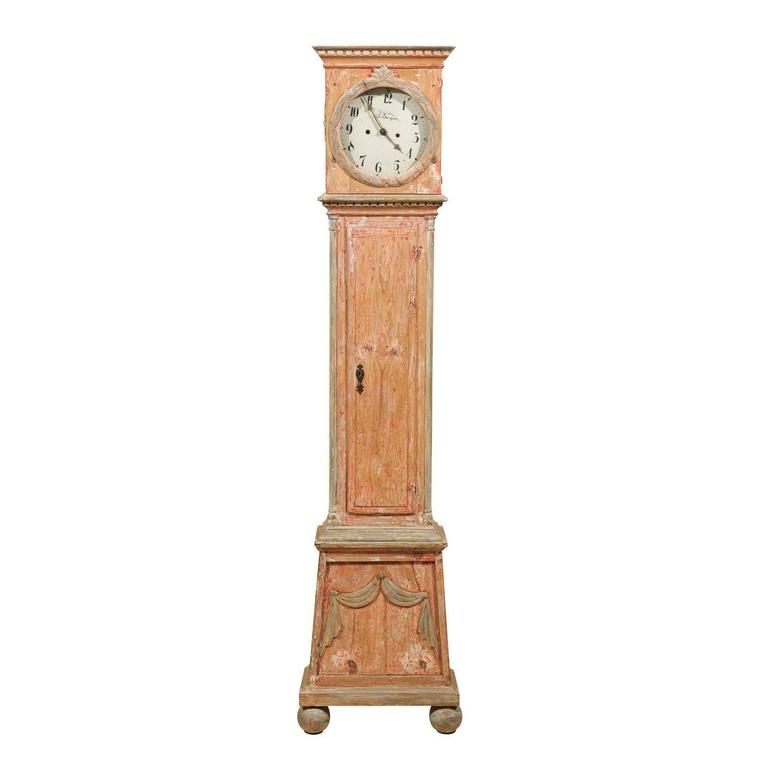 Danish 19th Century Bornholm Wooden Clock at 1stDibs