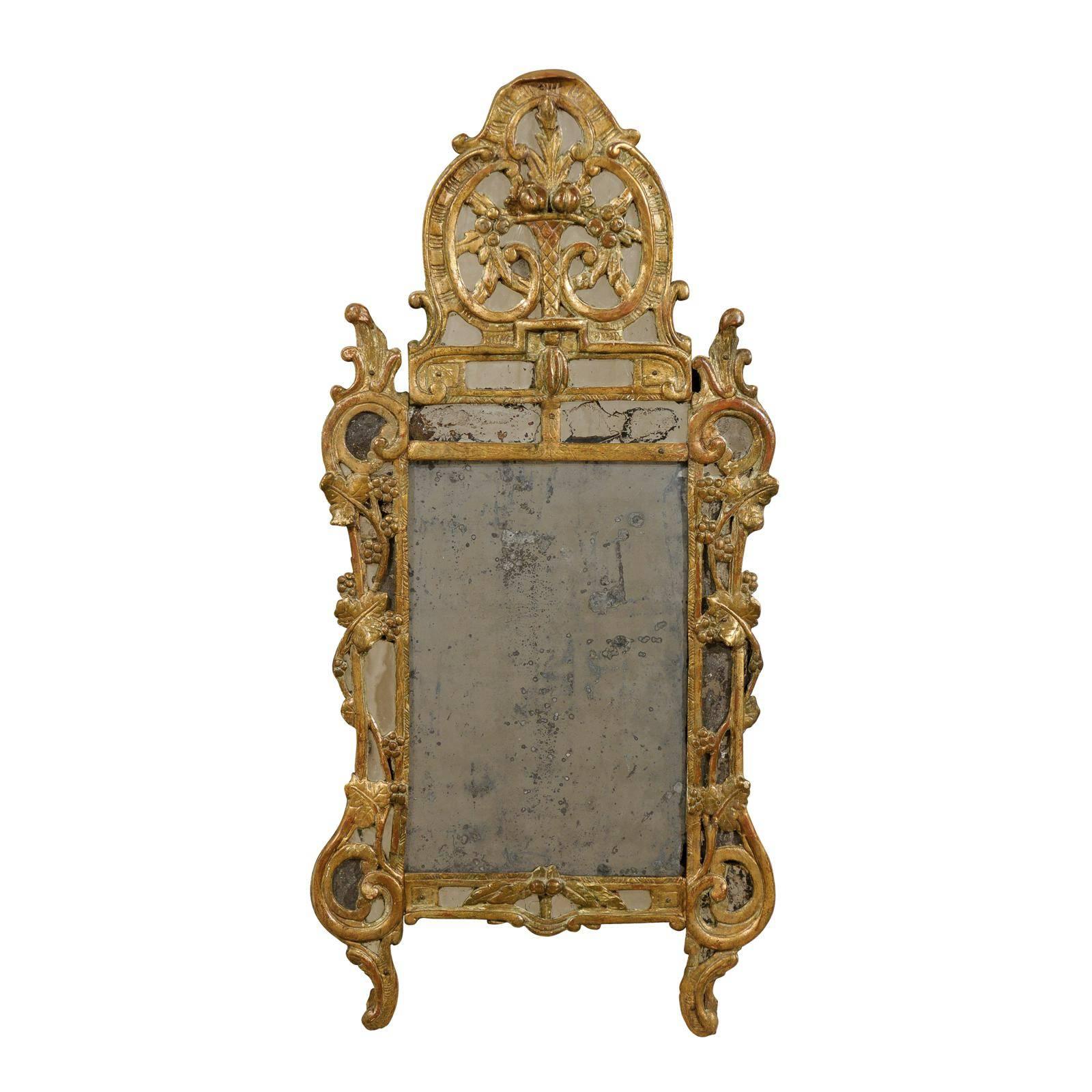 Early 19th Century Rococo Silver Mirror For Sale at 1stDibs