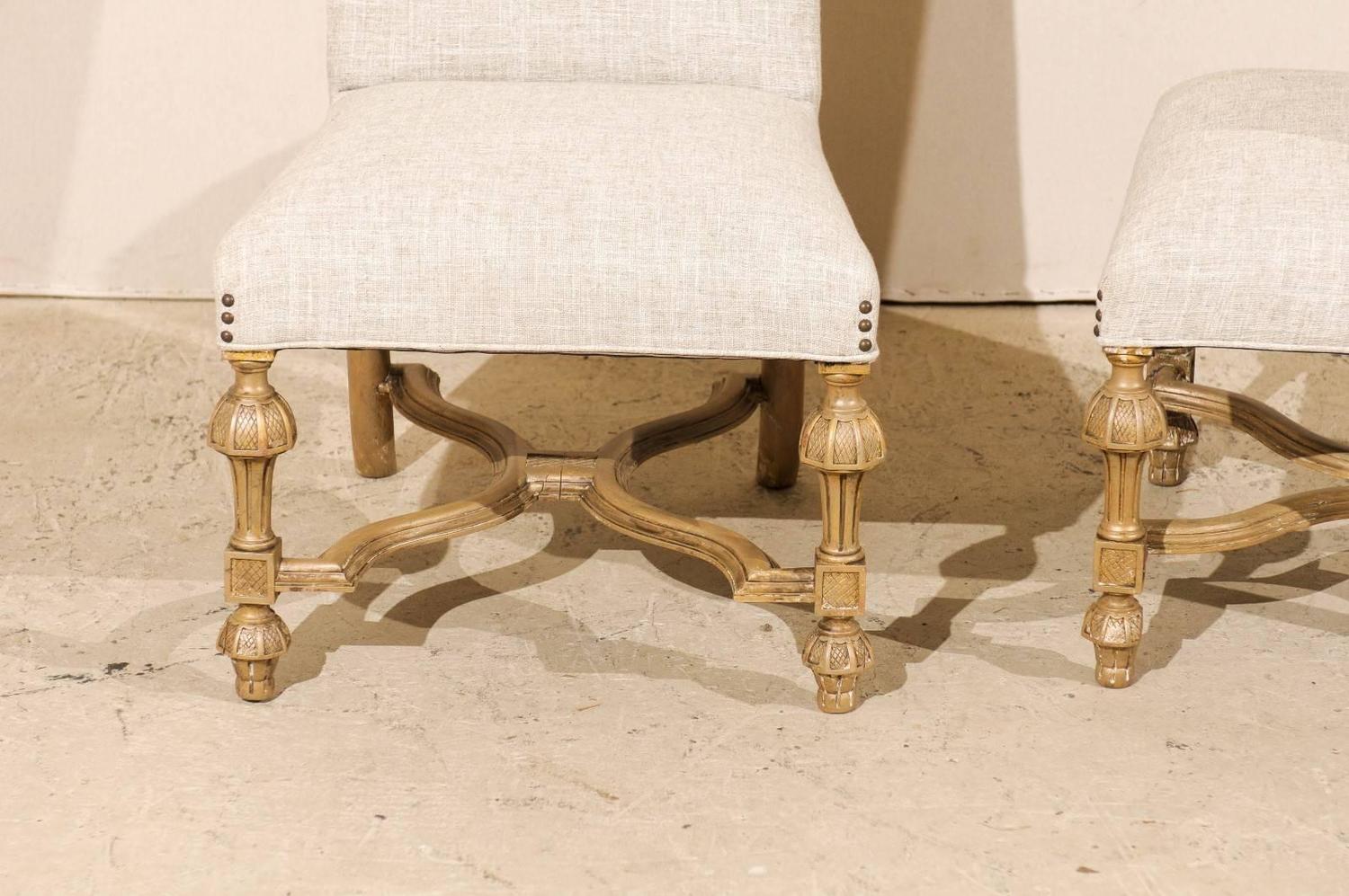 Pair of Italian Late 19th Century Side Chairs with X-Shaped Cross ...