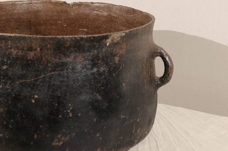 Spanish Colonial Pot from the Mid-19th Century, Wide Mouth and Two ...