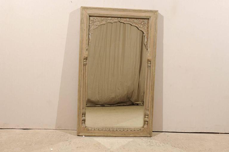 Intricately Carved British Colonial Style Wood Mirror, Soft Natural ...