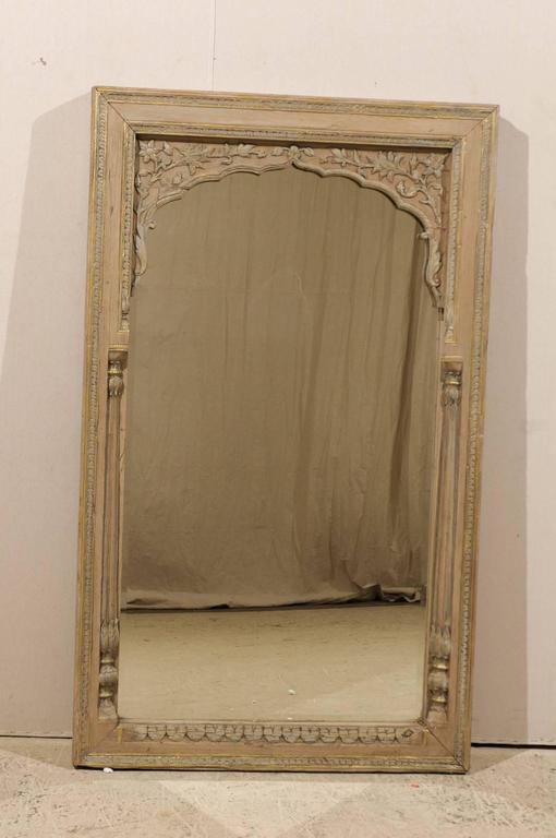 Intricately Carved British Colonial Style Wood Mirror, Soft Natural ...