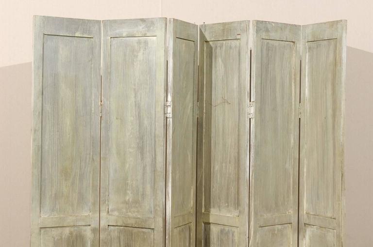 Wood Folding Screen or Room Divider, Accordion Style at 1stDibs