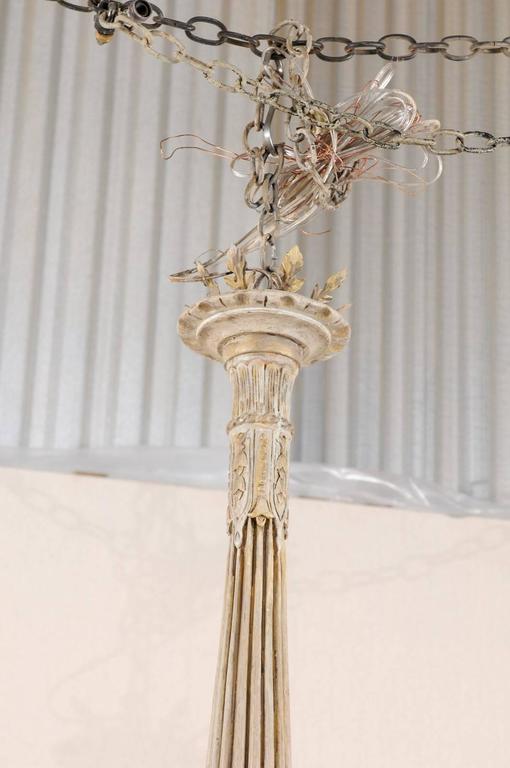 Elegant Carved and Painted Twelve-Light Neutral Chandelier of Italian ...