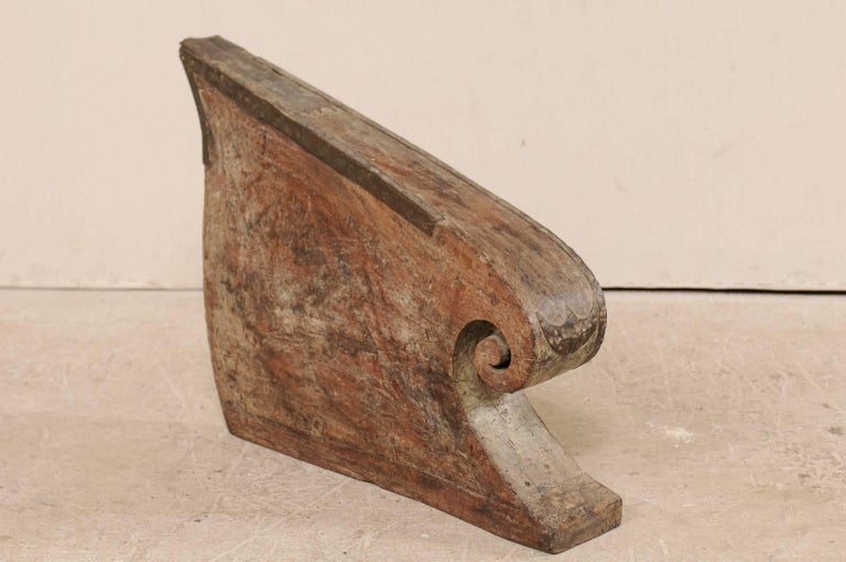 Carved Wood Boat Prow from Kerala, South India with Natural, Elegant ...