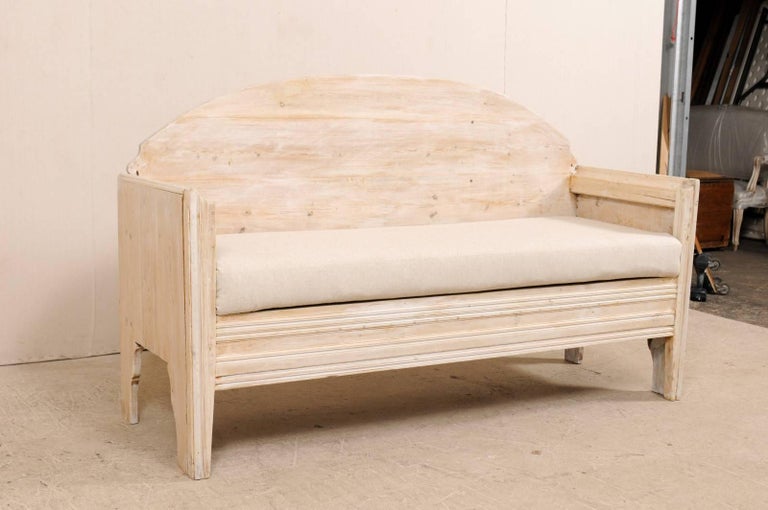 Early 19th Century Swedish Sofa Bench with Nicely Arched Back on ...