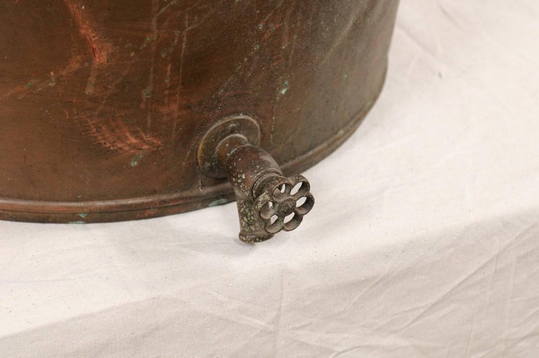 Vintage French Large Copper Kitchen Pot with Handles, Spout and Lovely ...