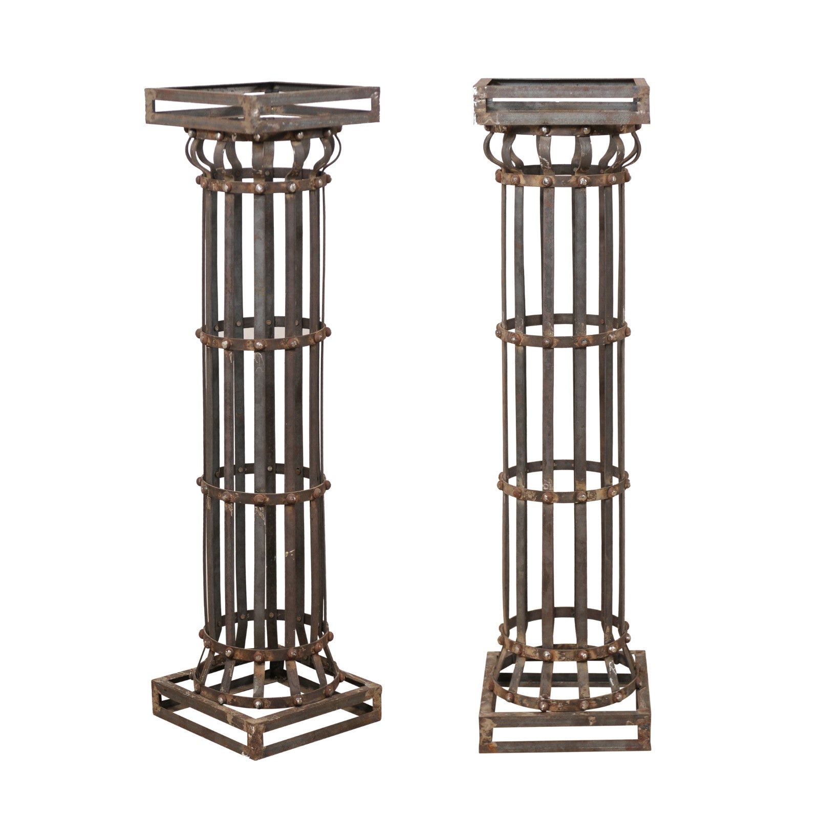 Architectural Salvage Tall Columns, Pair For Sale at 1stDibs