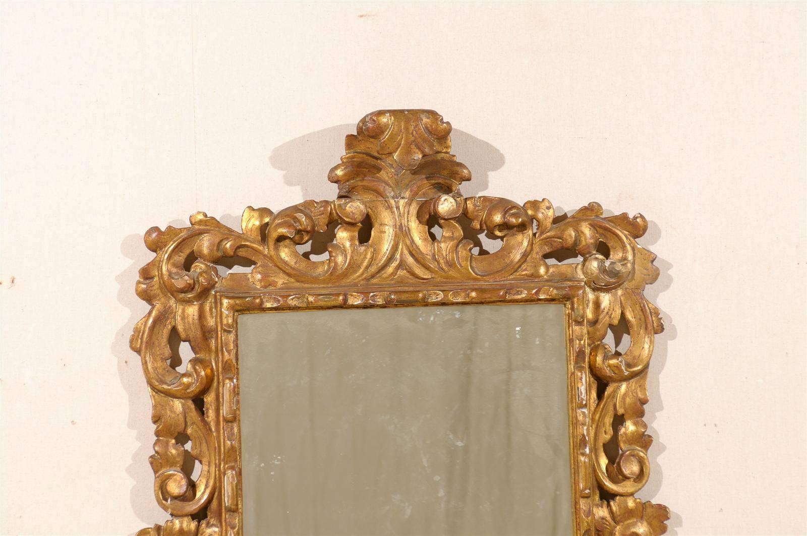 Italian Vintage Richly Carved Wooden Mirror at 1stDibs