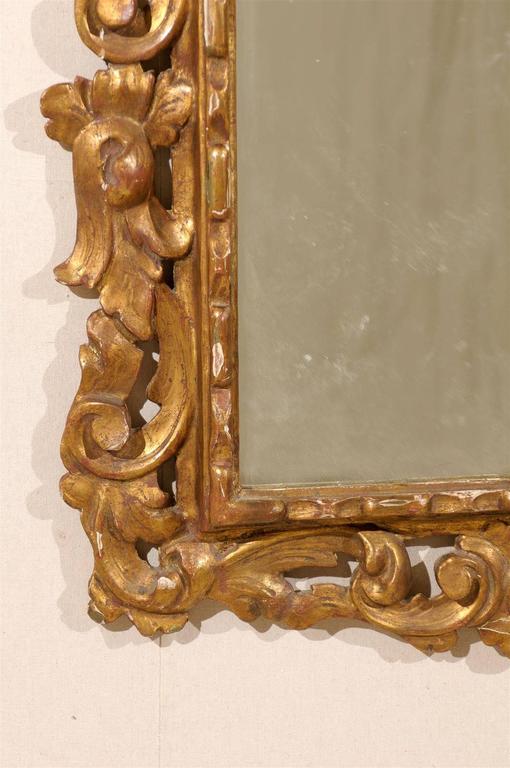 Italian Vintage Richly Carved Wooden Mirror at 1stDibs