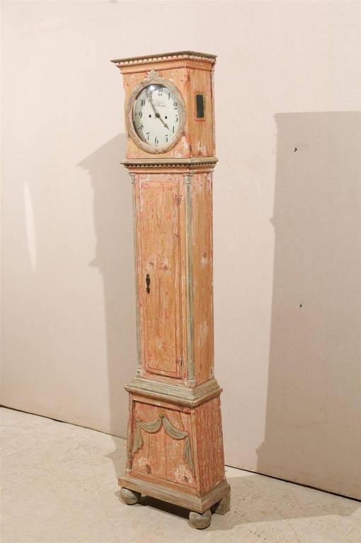 Danish 19th Century Bornholm Wooden Clock at 1stDibs