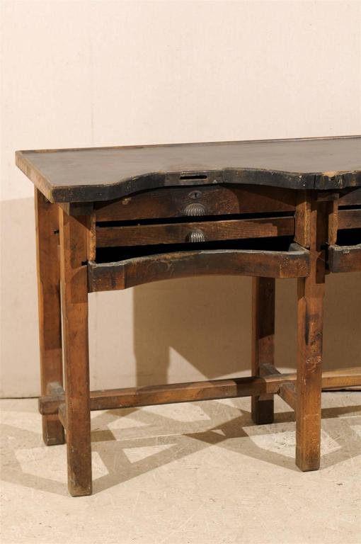 Dutch Wooden Vintage Jeweler's Work / Console Table at 1stDibs | dutch ...